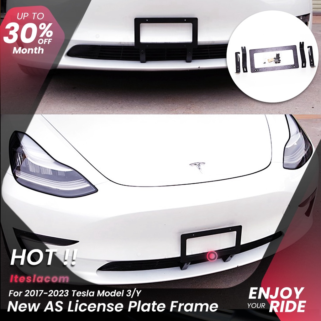 For Tesla Model 3/Y New Energy License Plate Frame ModelY Model3 Side ...