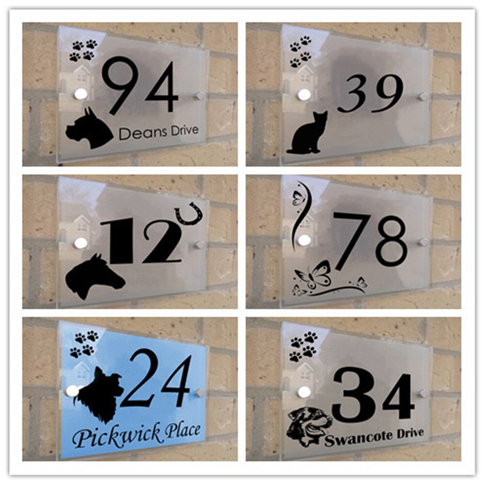 Customized Acrylic House Number Address Street Name Plaques Multiple ...