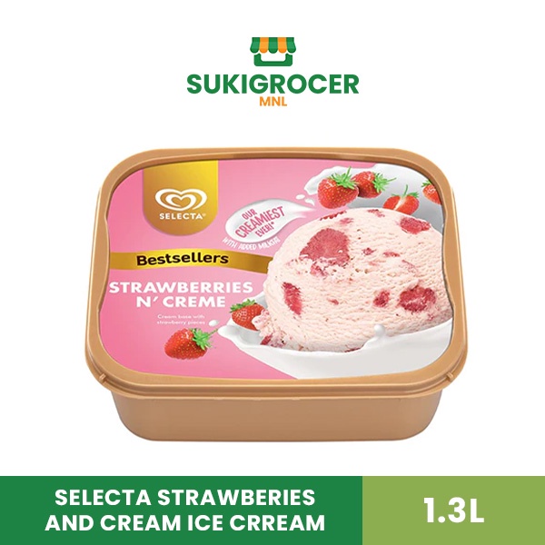 Selecta Strawberies and Cream Ice Crream 1.3L | Shopee Philippines