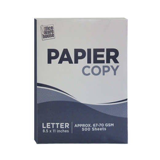 Papier Copy Paper 67-70GSM 500s LTR | Shopee Philippines