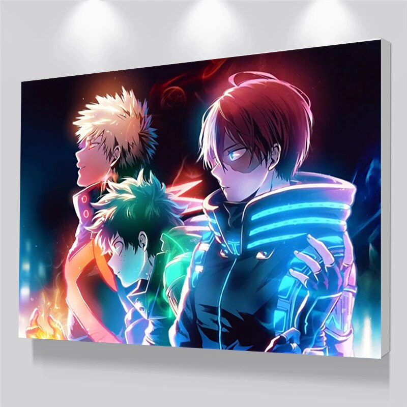 My Hero Academia Deku Poster Anime BNHA Midoriya Izuku Canvas Painting ...
