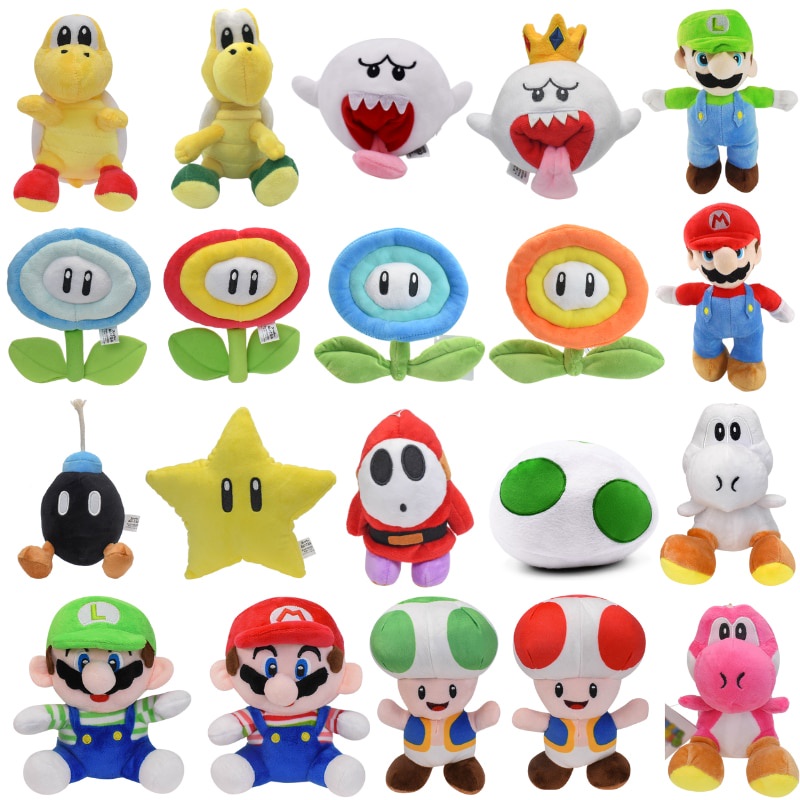 Kawaii Mario Bros Ice Fire Flower Anime Figure Soft Plush Toy Cute ...