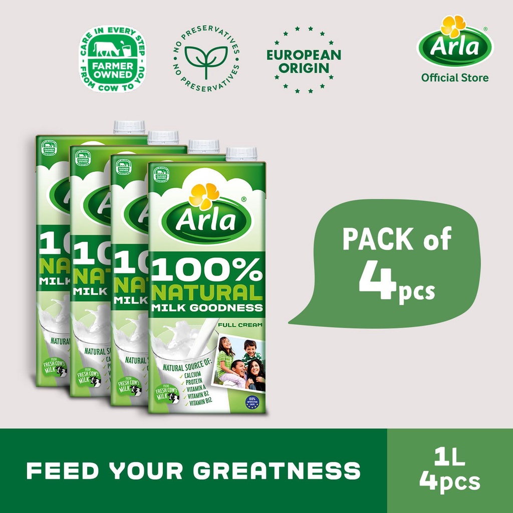 Arla Full Cream Milk 1L 4-Pack | Shopee Philippines