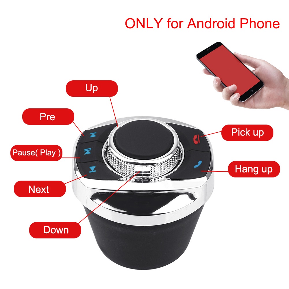 Car Wireless Steering Wheel Control Button LED Light For Car Android ...