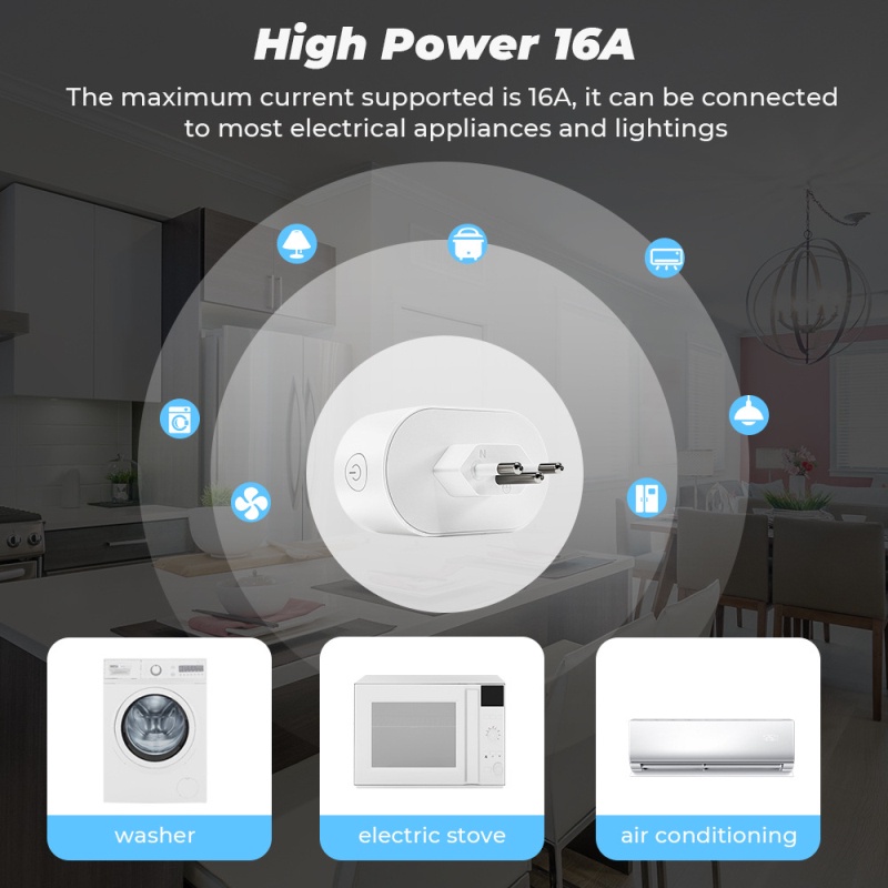 LY ۞TuyA Wifi BrAzil SmArt Plug 16A BrASil SmArt Socket WireleSS SwitcH ...