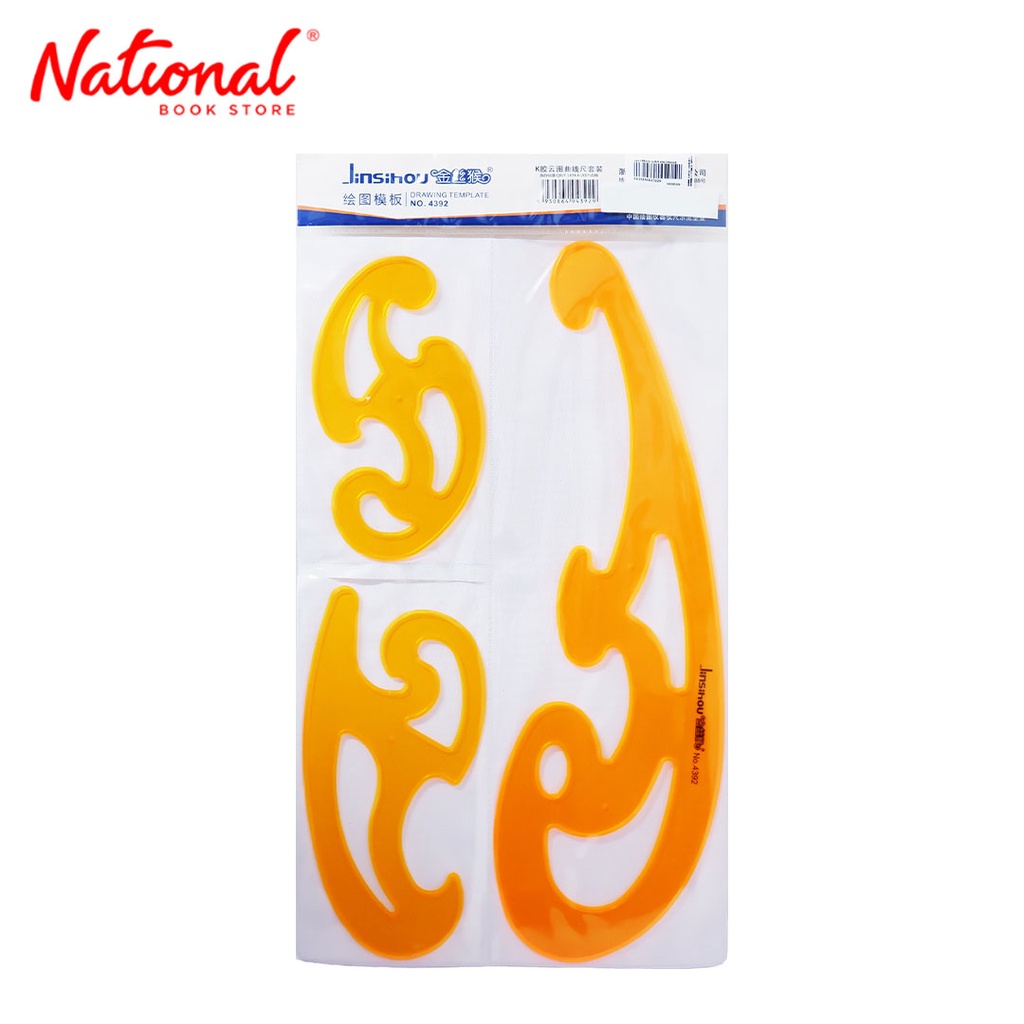 Jinsihou French Curve Orange 3s 4392 - College Essentials - Drawing ...