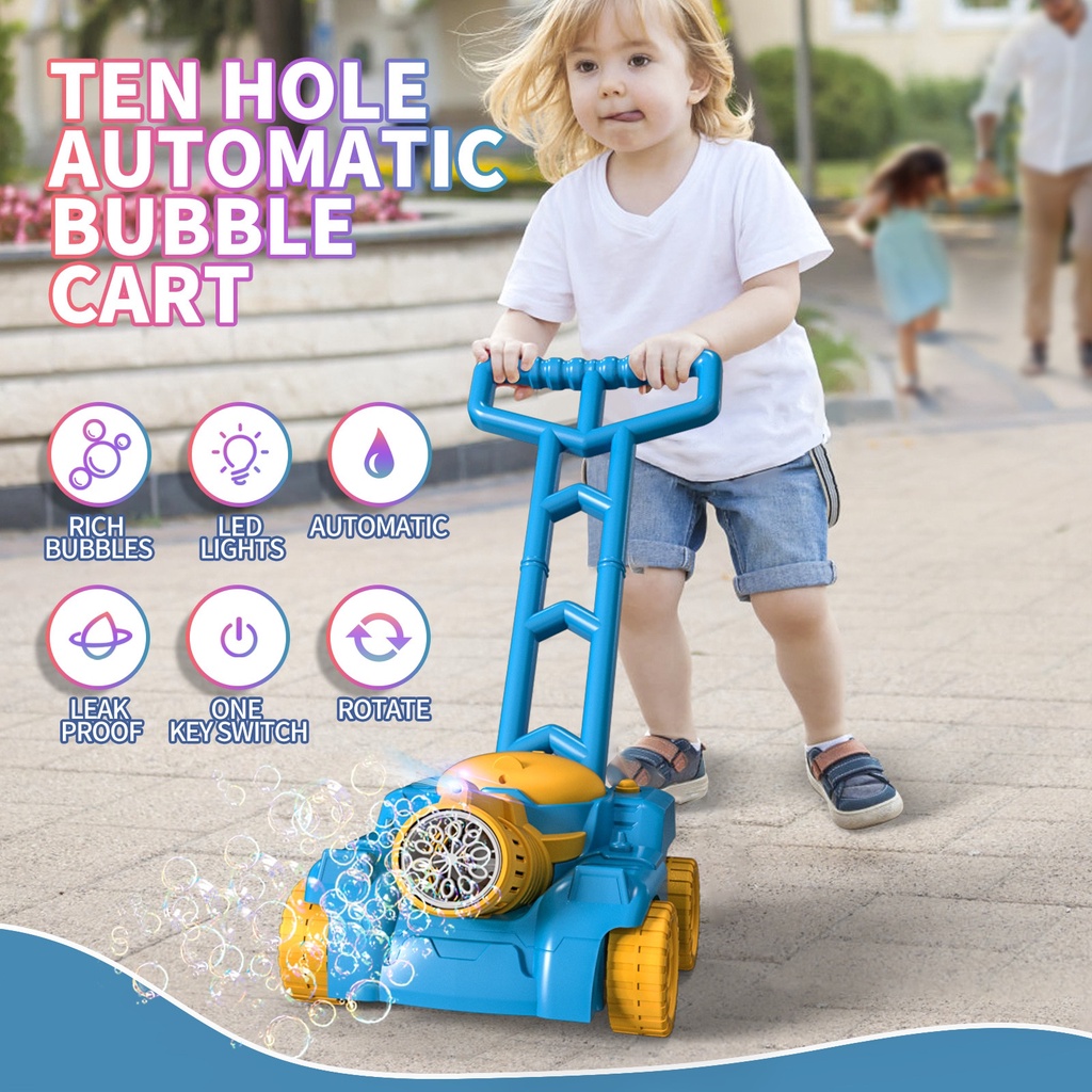 【Pusher Tank Shape Cart LED Light Automatic Electric Soap Bubbles 10 ...