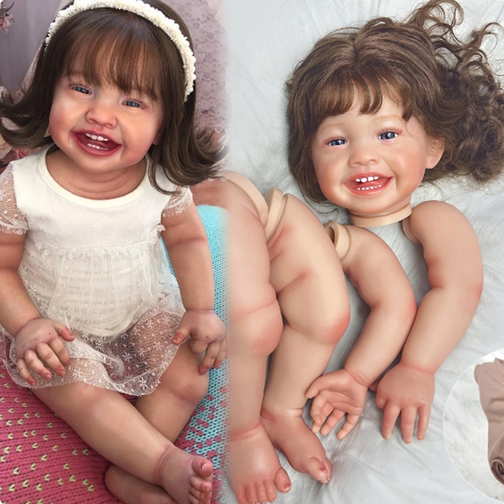 22Inch Mila Reborn Doll Kits Lifelike Unfinished Artist Painted Kits ...