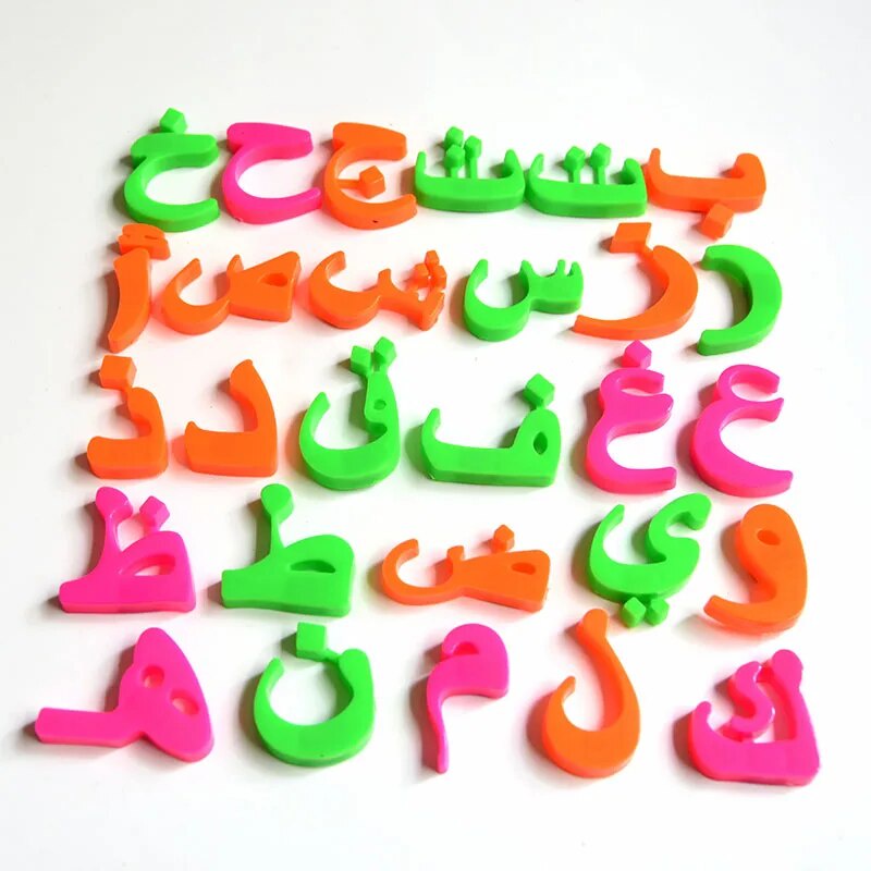 28 Pcs Arabic Letter Magnets Teaching Alphabet Colorful Magnetic Fridge ...