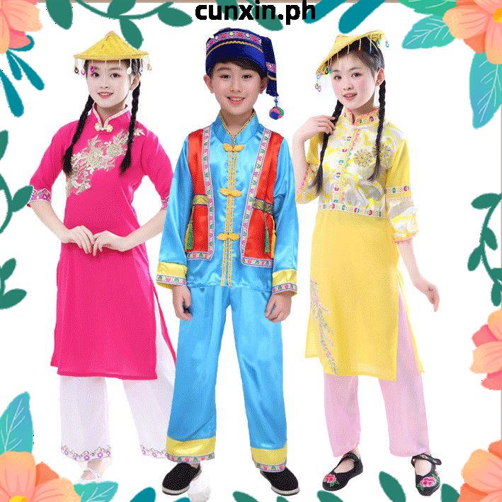 Children Adult Maonan Dance Costume Vietnam Men Women Performance Jing ...