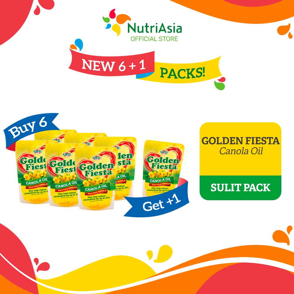 UFC Golden Fiesta Canola Oil 1L SUP 6+1 Sulit Pack | Shopee Philippines