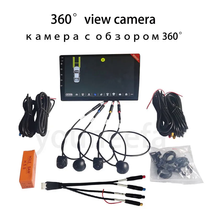 3D 360 Camera for Android Car Radio Built-in 360APP Model Car 360°view ...