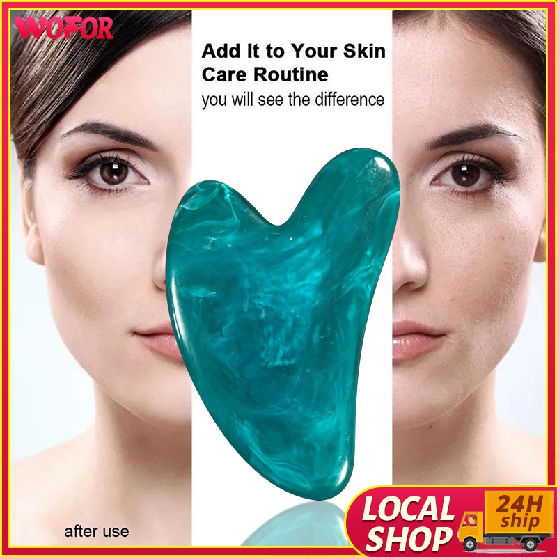 Massage Stone Face Massager Natural Stone Jade Gouache Scraper Rose ...