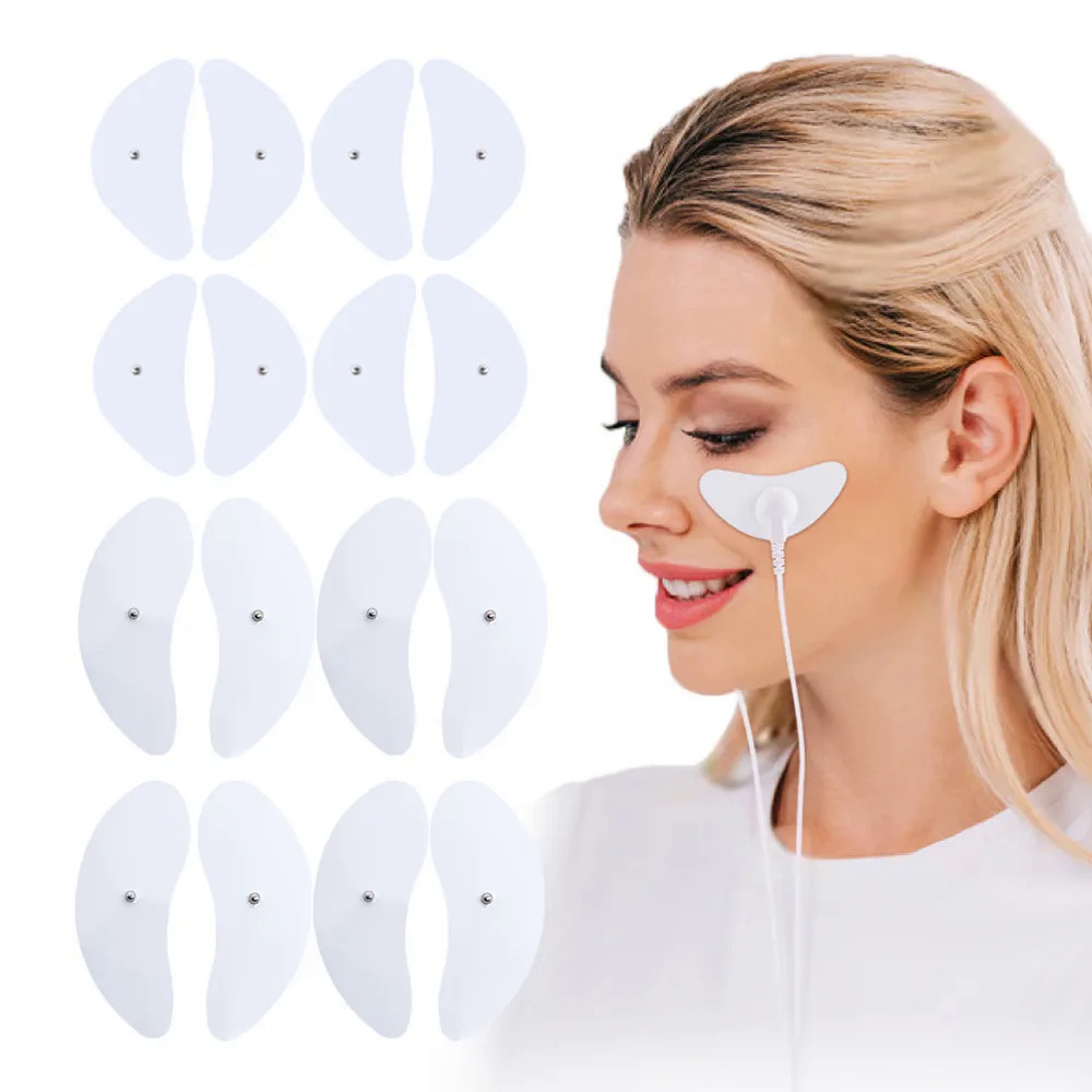 Reusable Tens EMS Muscle Stimulator Face Slimmer Electrode Pads Facial ...