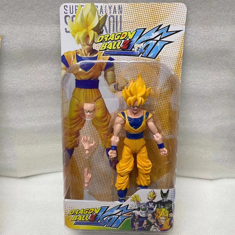 ♀Dragon Ball Face Changeable Joint Movable Mini Action Figure Son Goku ...