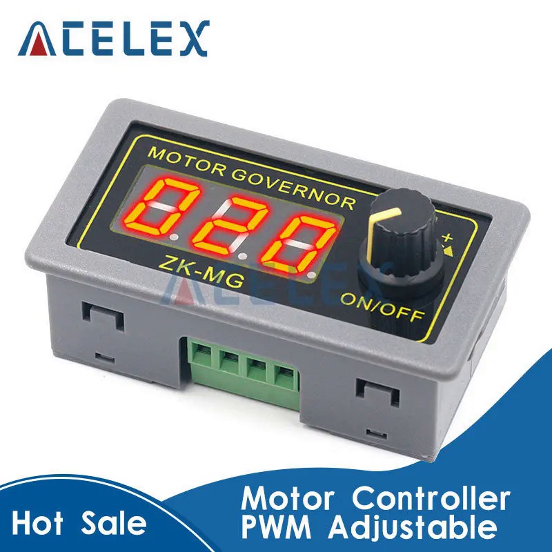 DC 5-30V 12v 24v 5A DC Motor Controller PWM Adjustable Speed Digital ...