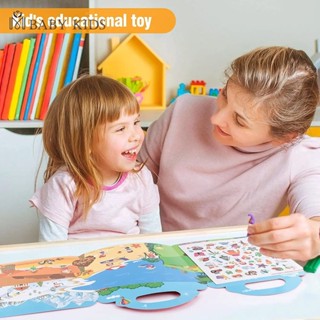 Kids Reusable Sticker Book Multiple Scenarios Cartoon DIY Puzzle ...