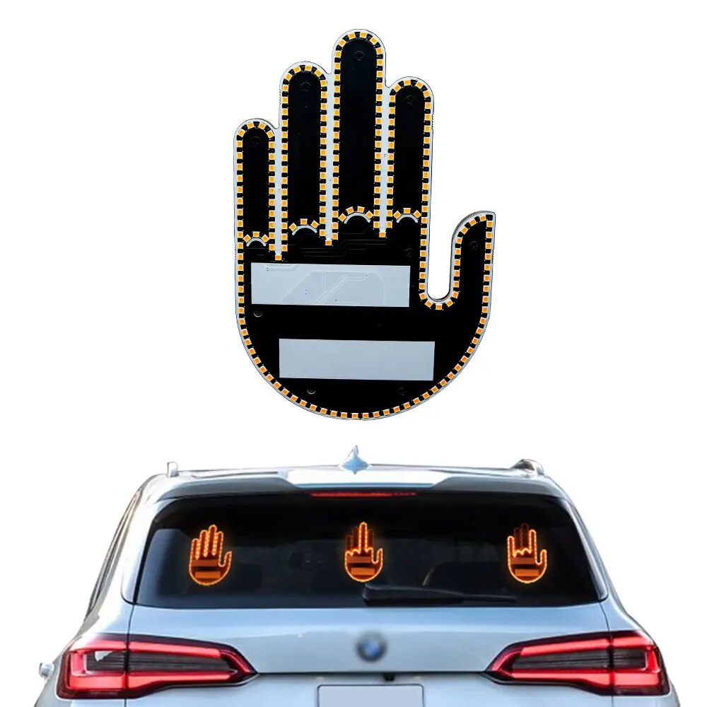 Funny Car Finger Light,Middle Finger Light, Multipurpose Gesture ...