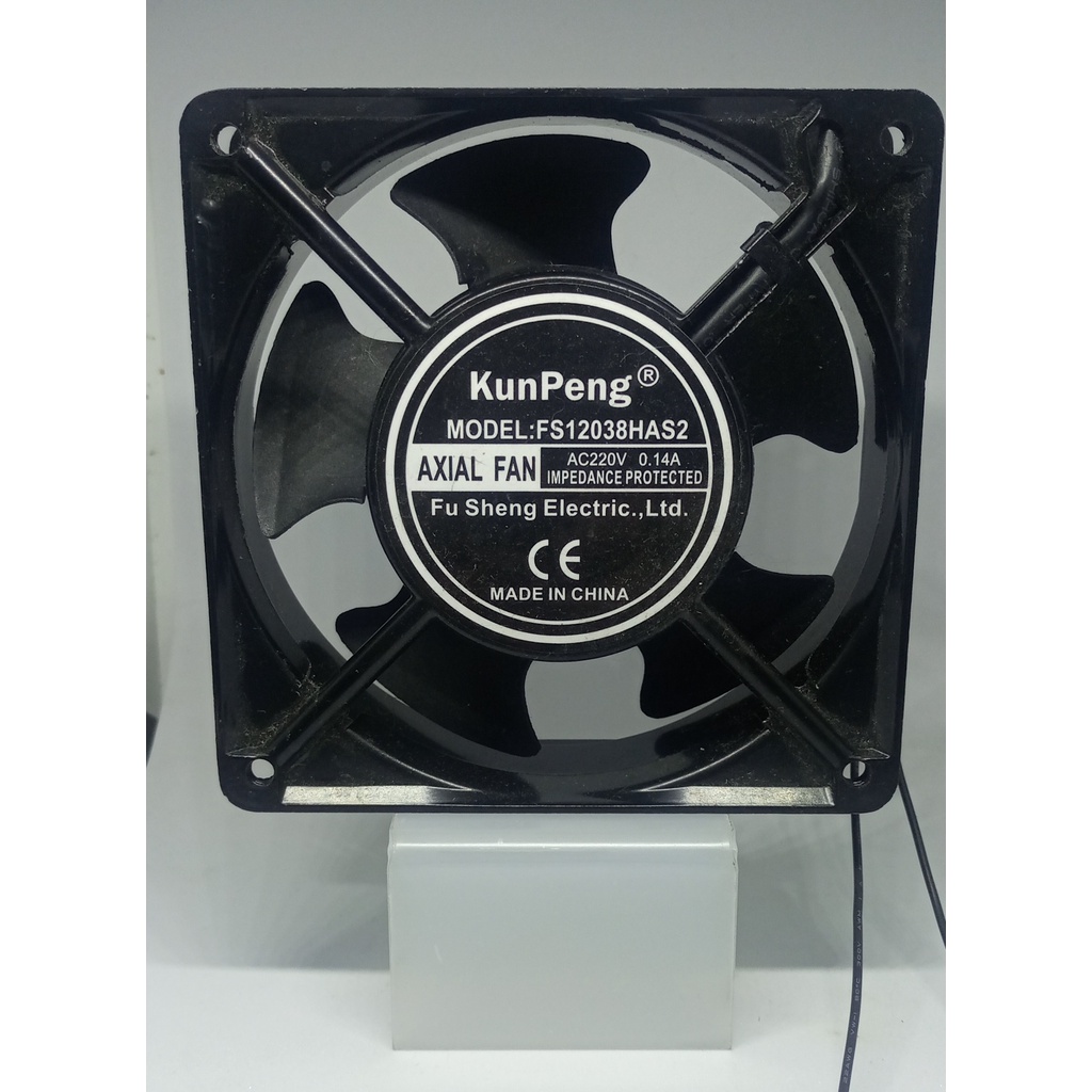 KunPeng Fan FS12038HAS2 AC 220V 0.14A 12CM 12038 2 wire Aluminum frame | Shopee Philippines