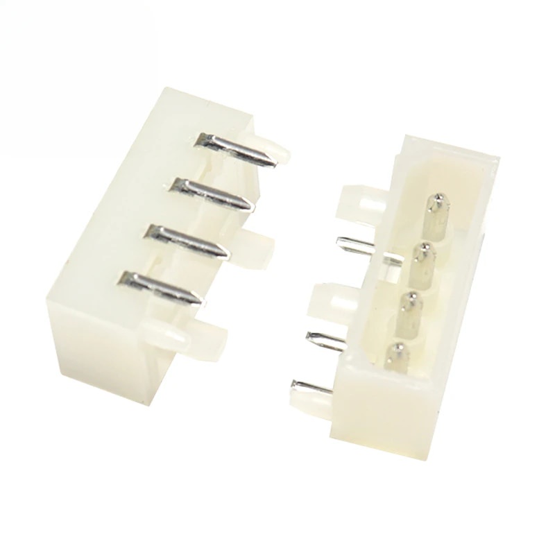 【50pcs 5.08mm 4 Pin D Shape Wafer Male Contact Pin Right Angle 90 ...