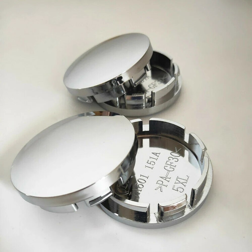 ~4PCS Car Wheel Center ~Cap ABS Chrome 56mm ~Hub Tyre Rim Hub Cap Cover ...