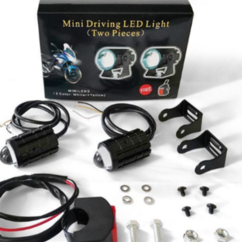 VGV Mini Driving Light LED White+Yellow Universal Motor Spotlight ...