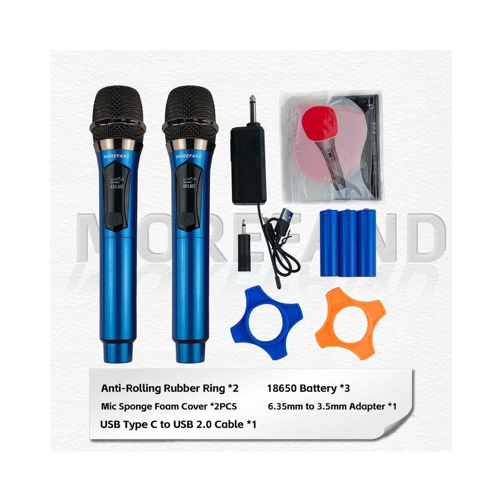 UHF wireless microphone portable charging microphone 1280mA ...