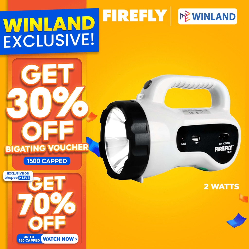 Firefly by Winland Powerful Torch Emergency Light Lamp with USB Mobile ...