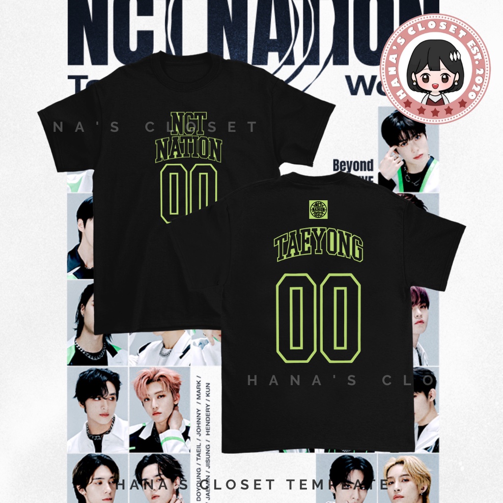 NCT NATION NAME AND NUMBER Customized Inspired T Shirt (1-3) | Shopee ...