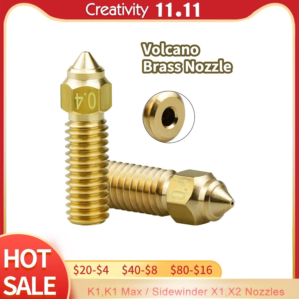New K1,K1 Max High Speed Volcano Nozzle For Sidewinder X1,X2/Genius,Pro ...