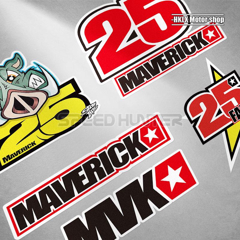 MotoGP rider MVK 25 Maverick motorcycle modified sticker helmet ...
