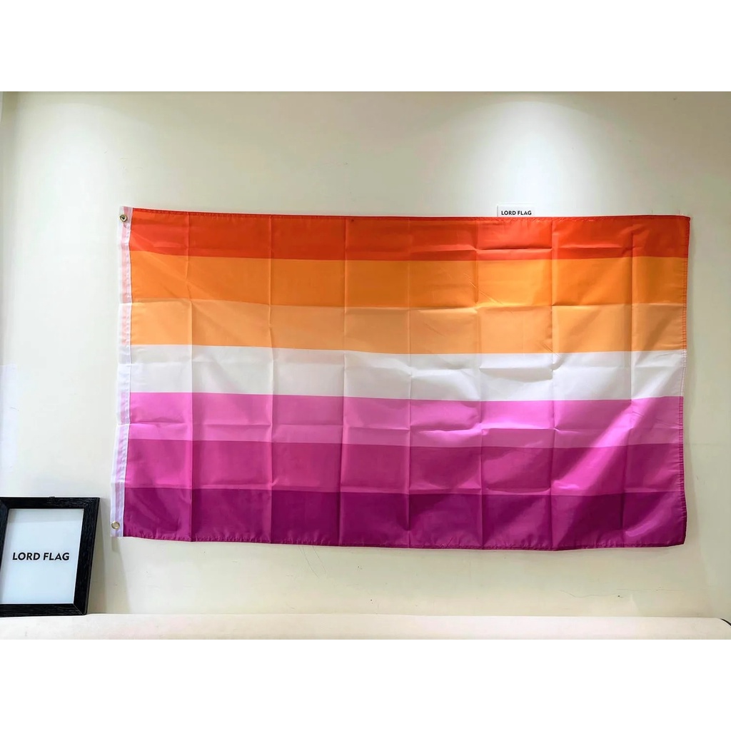 Free Shipping Lgbt Flag Banner 90 150cm Sunset Lesbian Pride Flag