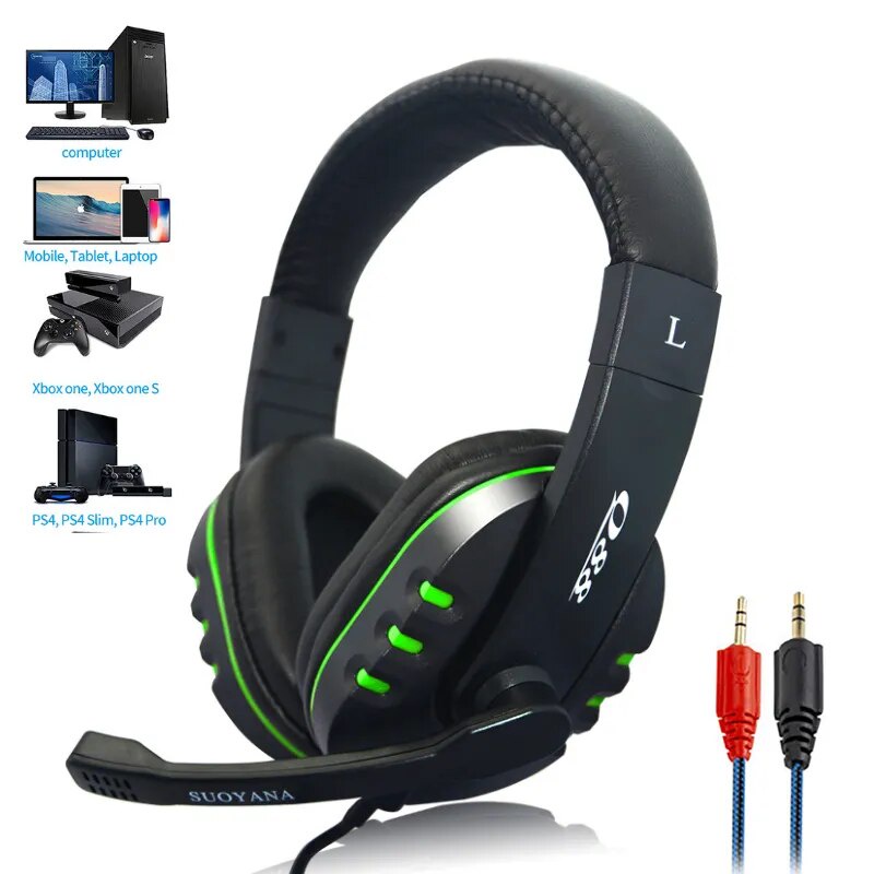 ♜Good Quality on ear Headset Gamer Stereo Deep Bass Gaming Headphones ...