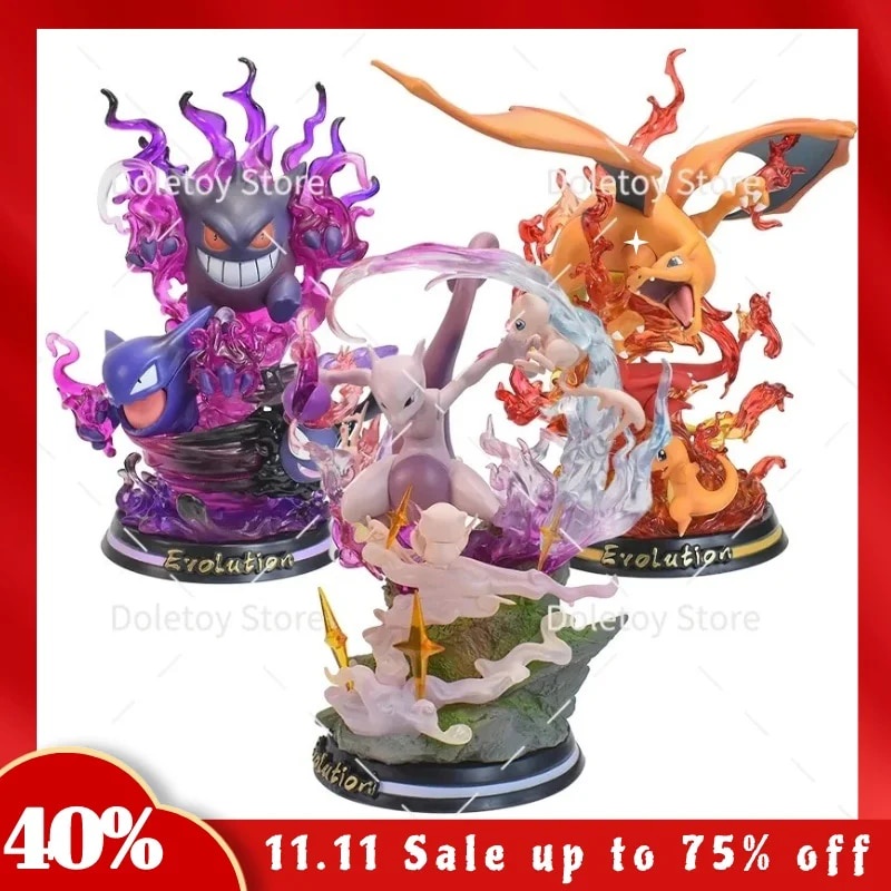 Pokemon Lighten Figure with Special Effects Charizard Mewtwo Gengar ...