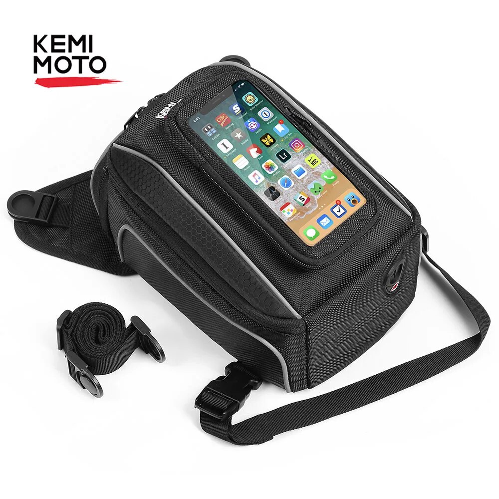 ♟Tank Bag Motorcycle Waterproof Magnetic Motorcycle Backpack Leg Bag ...