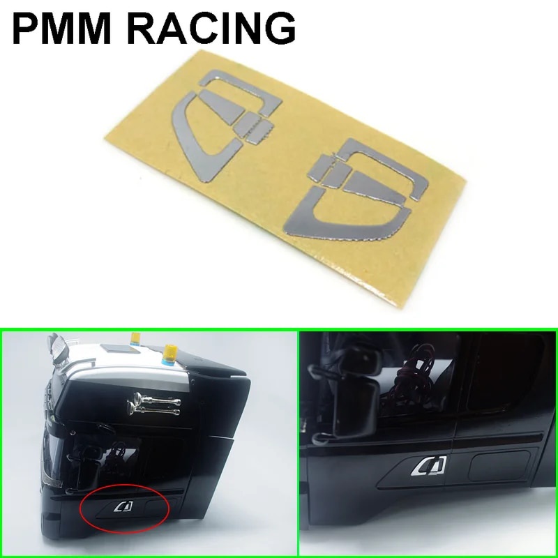 Metal Door Handle Stickers Decorate Upgrade Refit for 1/14 Tamiya RC ...