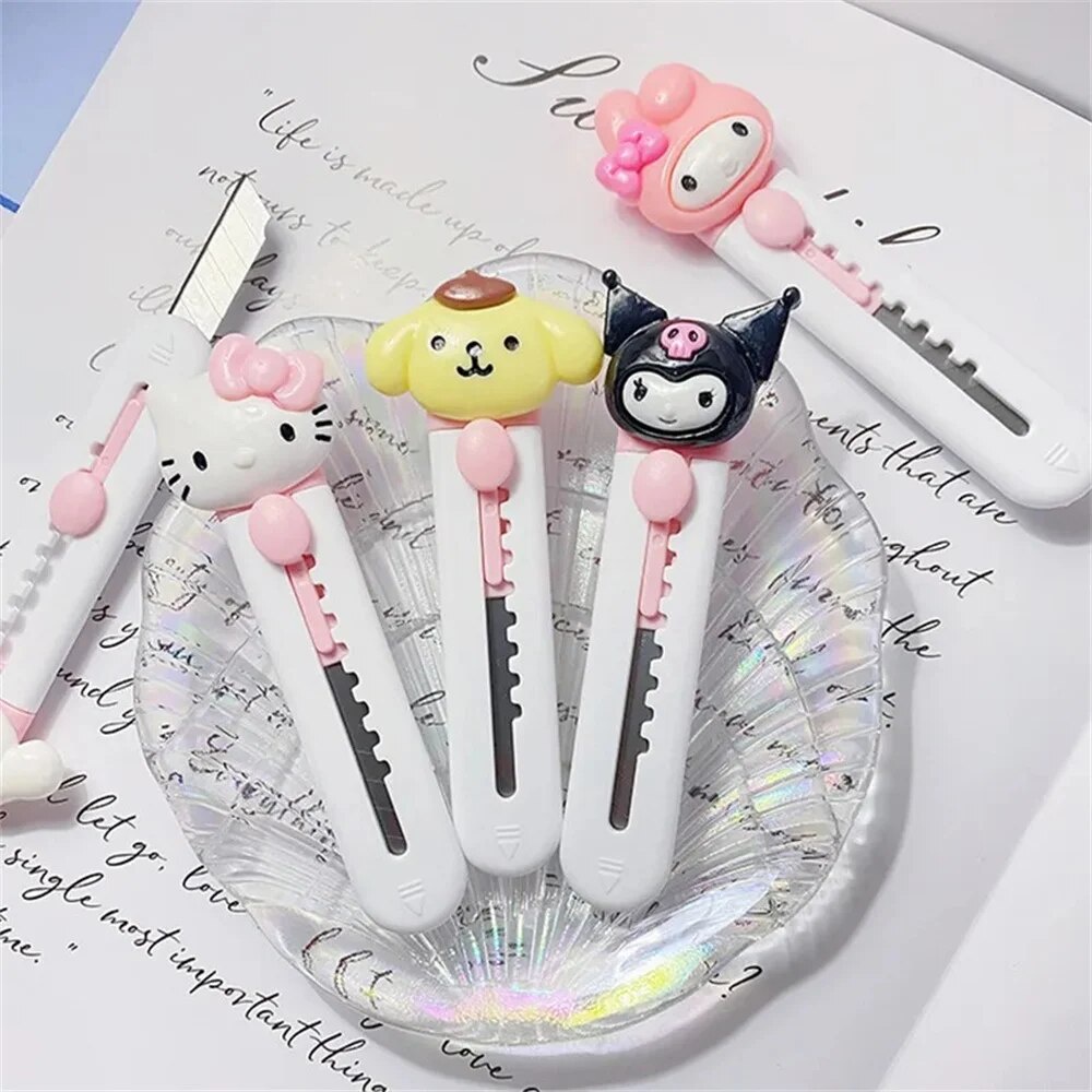 Kawaii Hello Kitty Sanrio Cartoon Stationery Knife Diy Mini ...