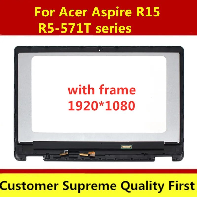 ☁FHD LCD Display Screen Touch Glass Digitizer Assembly+Frame for Acer ...