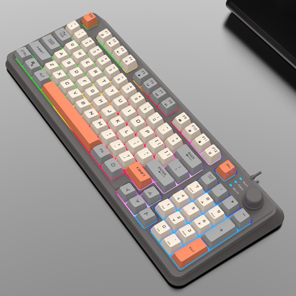 ~K82 Gaming Keyboard 94 Keys with Mouse Luminous Keyboard Hot-Swappable ...