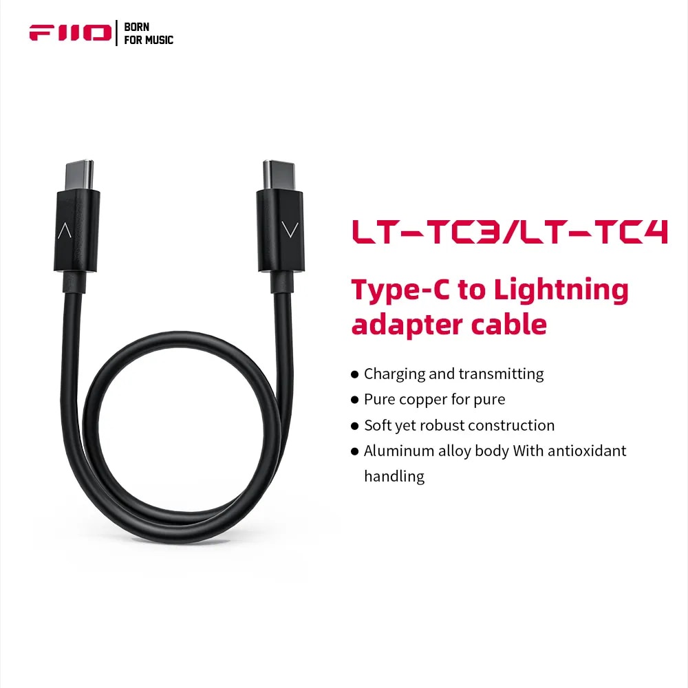 FiiO LT-TC3/TC4 Type-C to Type C OTG Cable for Android mobile/BTR5 BTR7 ...