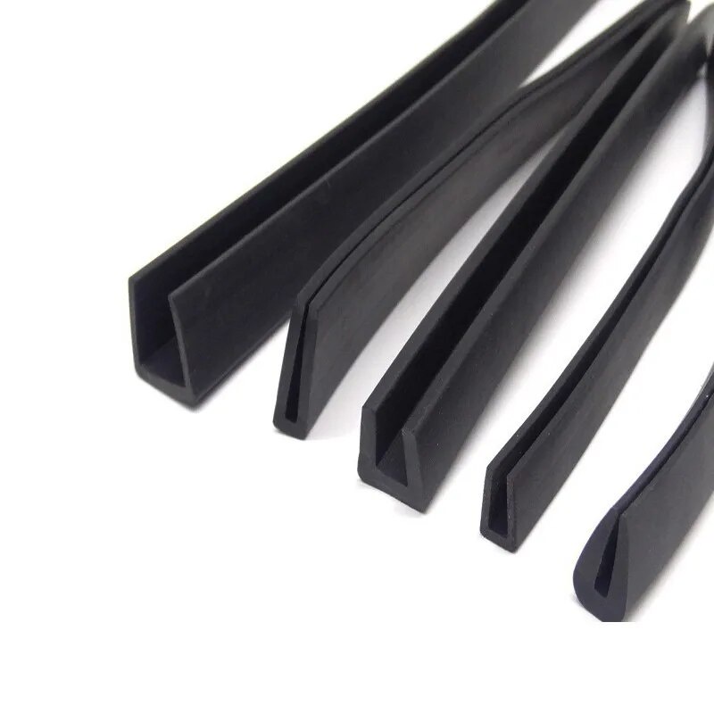 1M U-shaped rubber Sealing strip edge Shield Encloser Bound for Glass ...