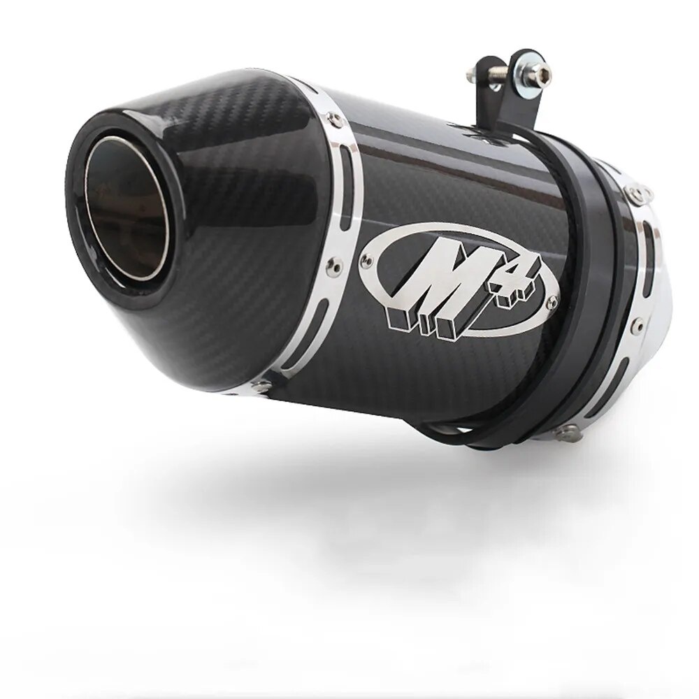 Motorcycle Carbon Fiber M4 exhaust Muffler Pipe escape moto for DUKE ...