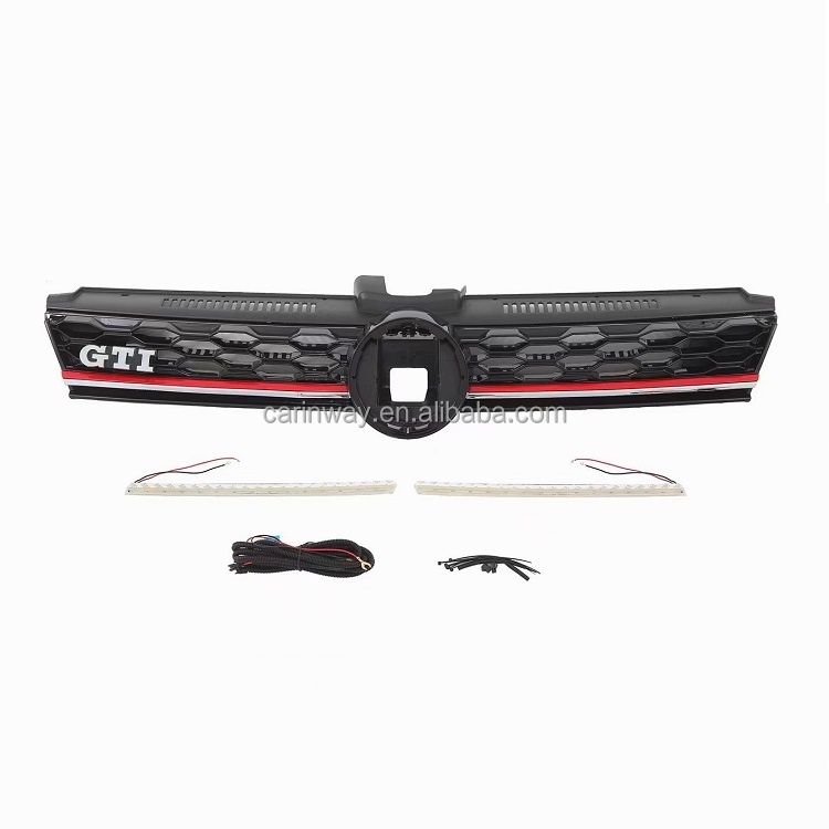 Auto Front Grille with lamp Car GTI Grills with lights Radiator grill ...