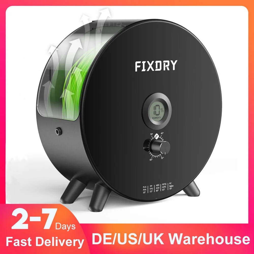 FIXDRY 3D Printer Filament Dry Box Filament Dryer With Fan Compatible ...