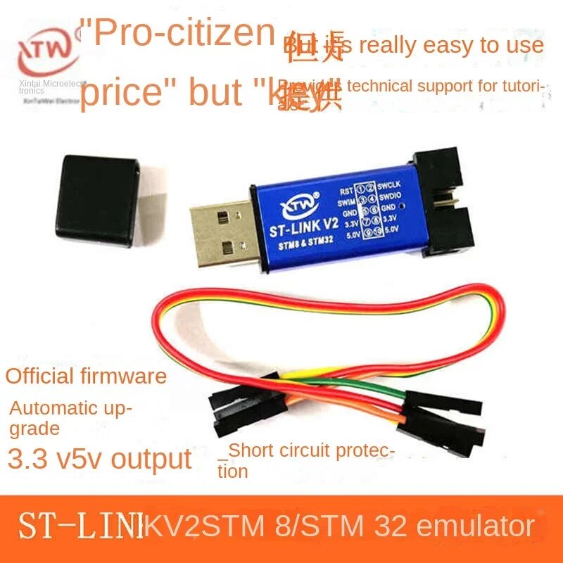 St Link V2 Stm8stm32 Emulator Programmer Stlink Downloader Line Burner 9931