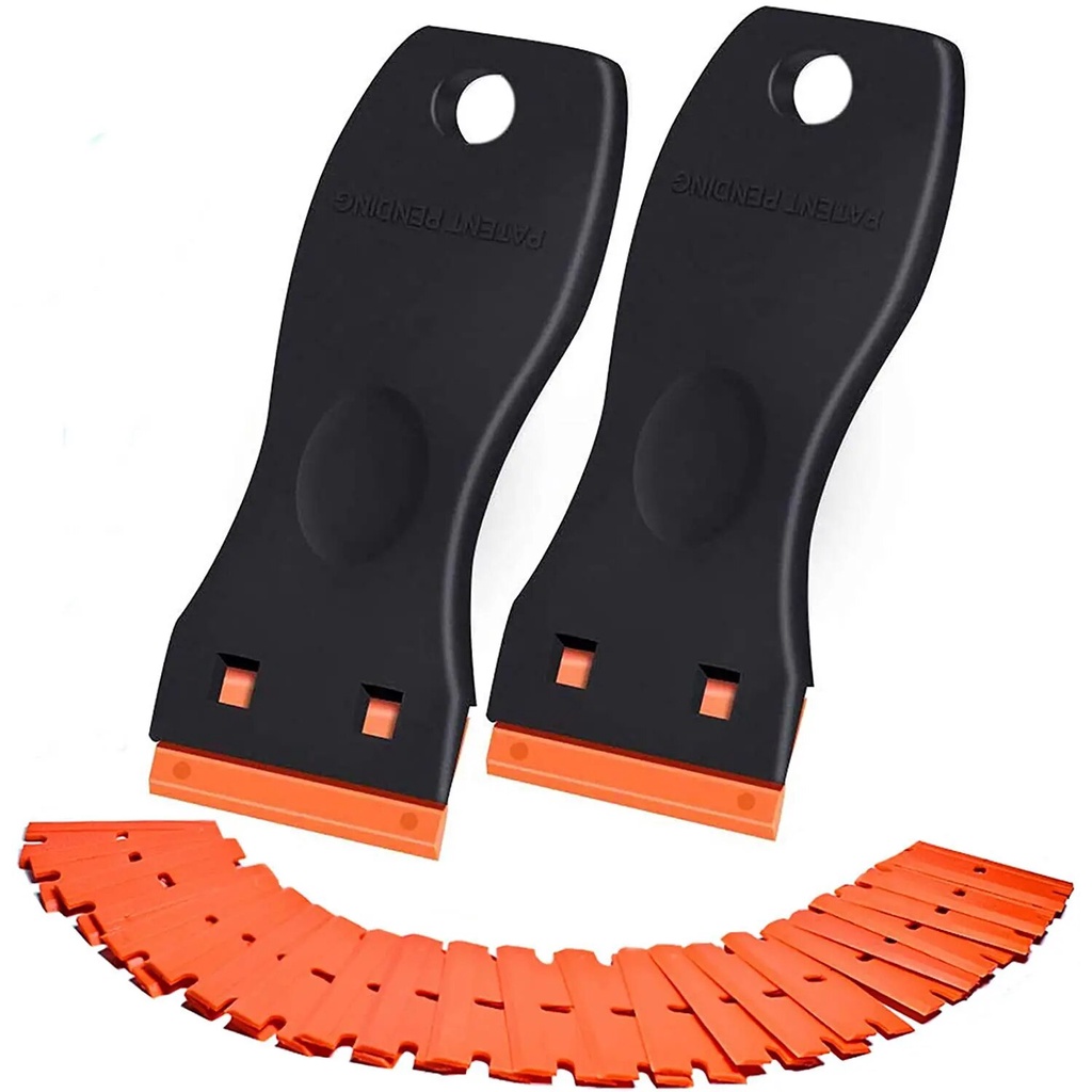 SMARLAN Portable Plastic Razor Blade Scraper for Windows Glass Cleaning ...