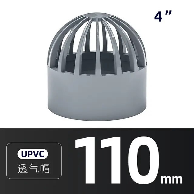 1PCS 20-110mm PVC Pipe Vent Cap Fish Tank Permeable Screen Filter ...