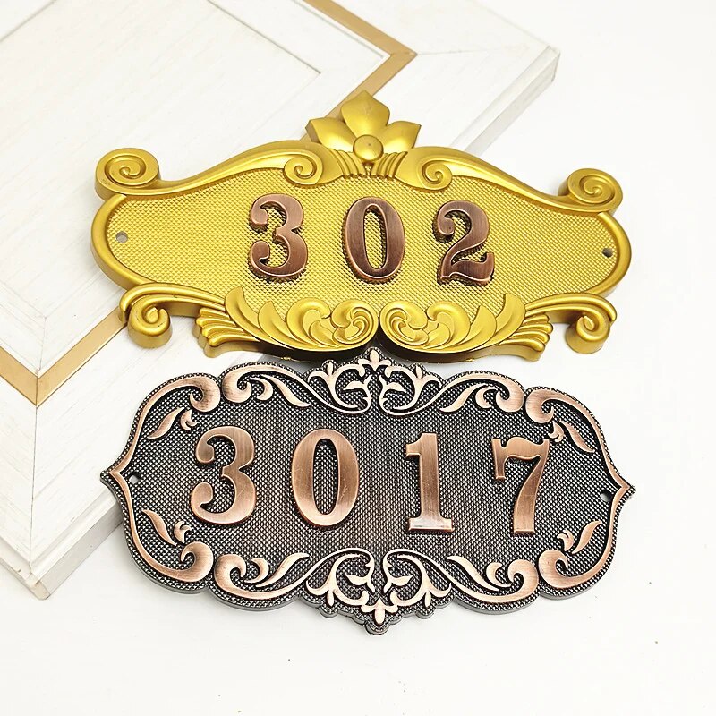 Facade Number For Home Door Plate ABS Plastic Door Number Stickers ...