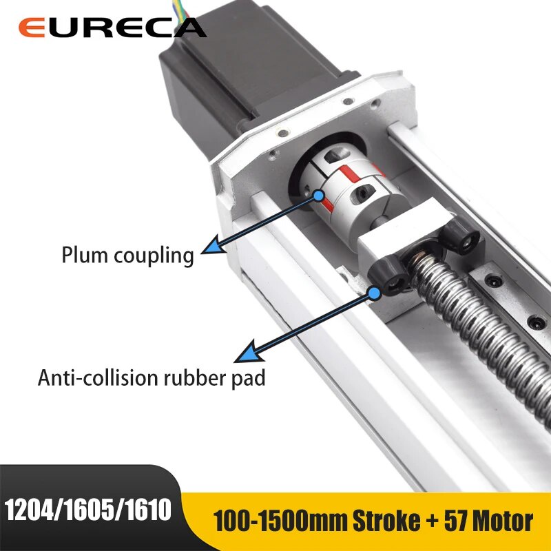 Woodworking Ball Screw Linear Guide Motion Rail Slide CNC Manual Linear ...