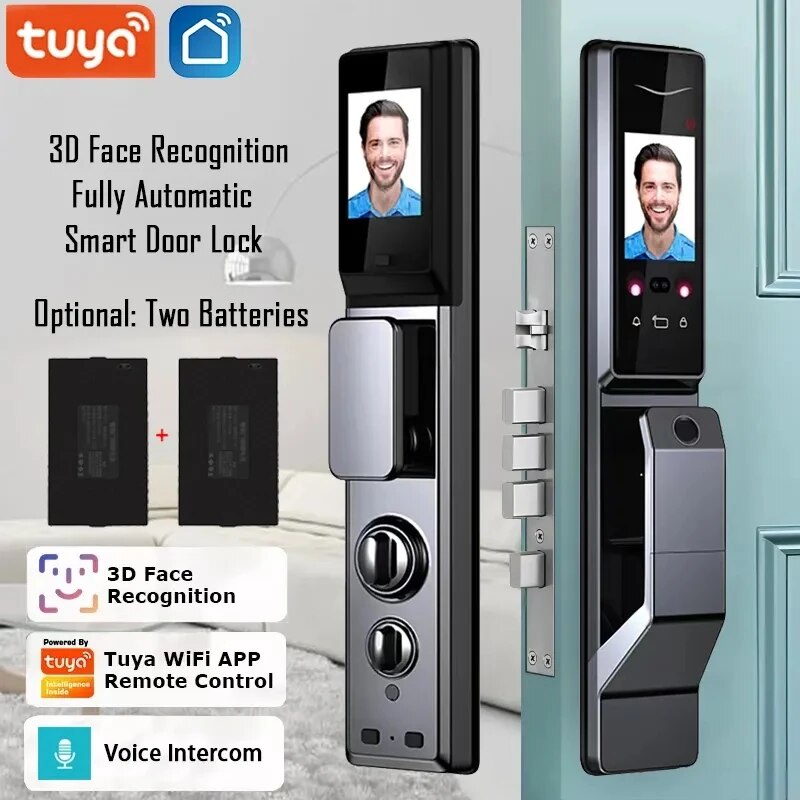 Tuya APP 3D Face Recognition Smart Door Lock, With Remote Monitoring ...